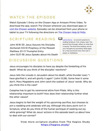 The Chosen - Free Bible Study – The Hagios Study